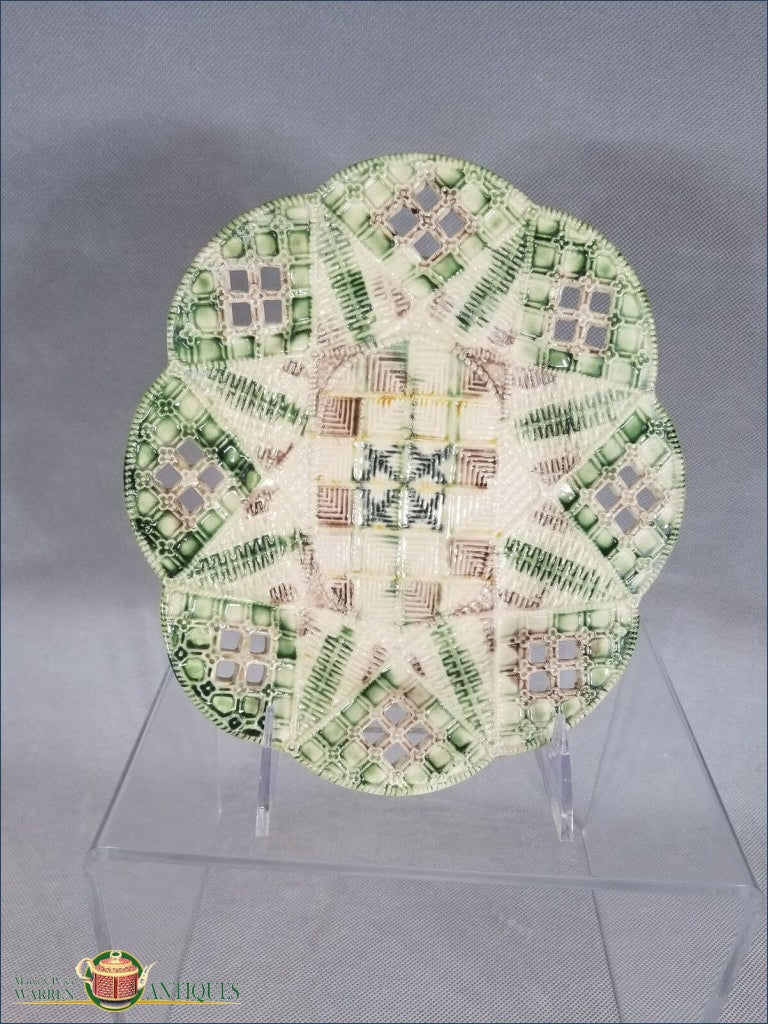 An Antique English Creamware Tortoise Shell Glazed Moulded Plate, c177 ...