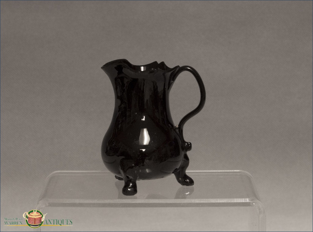 English Jackfield Silverform Cream Jug on three feet, c1770-80 ...