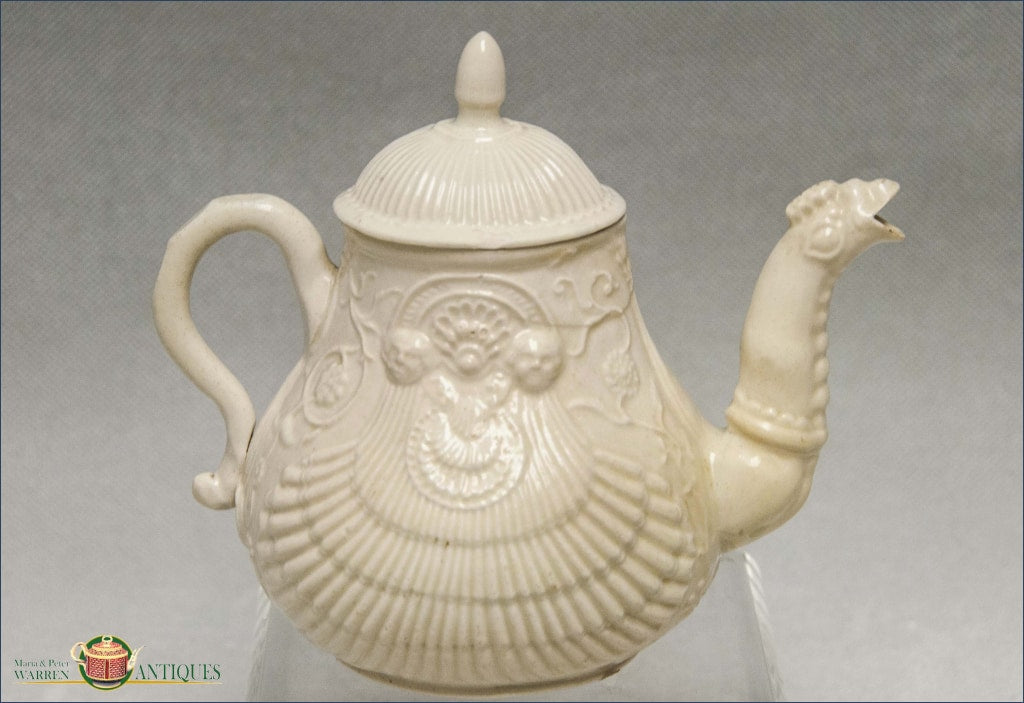 English Staffordshire Salt Glaze Pectin Shell Teapot circa 1755 ...